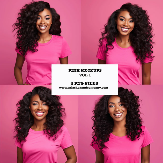 Female Pink Mock-up (African American, Set of 4) – M LaShea & Company