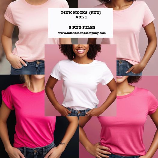 Pink Mock-ups VOL 1 (Mixed, Set of 5) – M LaShea & Company