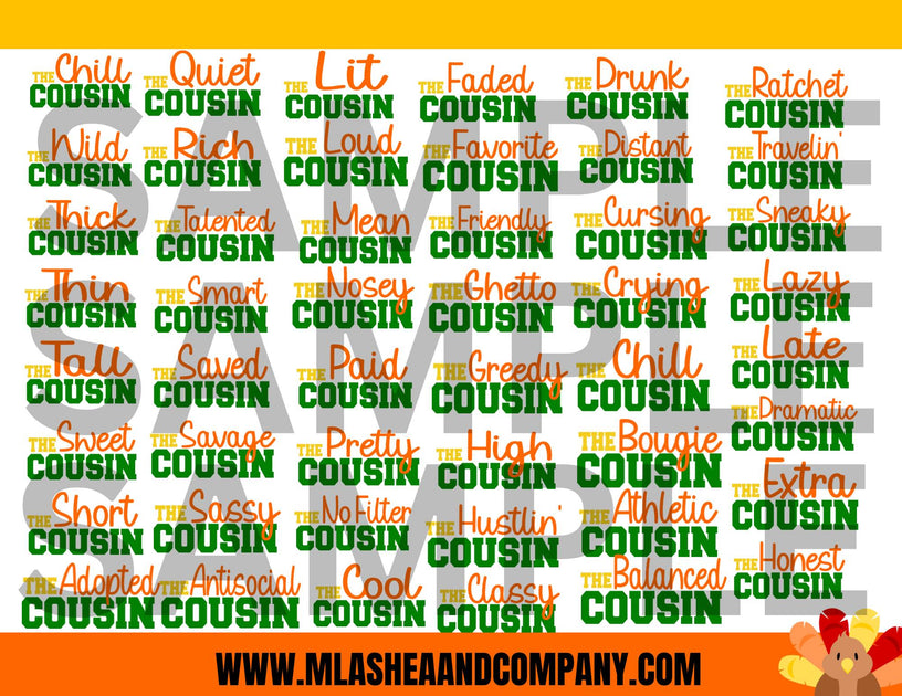 COUSINS 2023 SVG PNG BUNDLE – M LaShea & Company
