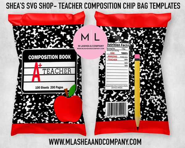 Teacher Composition Chip Bag Templates – M LaShea & Company