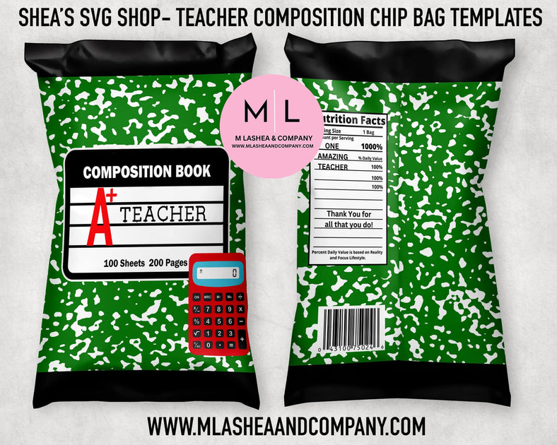 Teacher Composition Chip Bag Templates – M LaShea & Company
