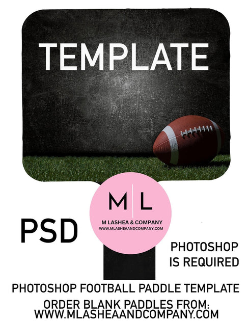 FOOTBALL PADDLE TEMPLATE (.psd) – M LaShea & Company