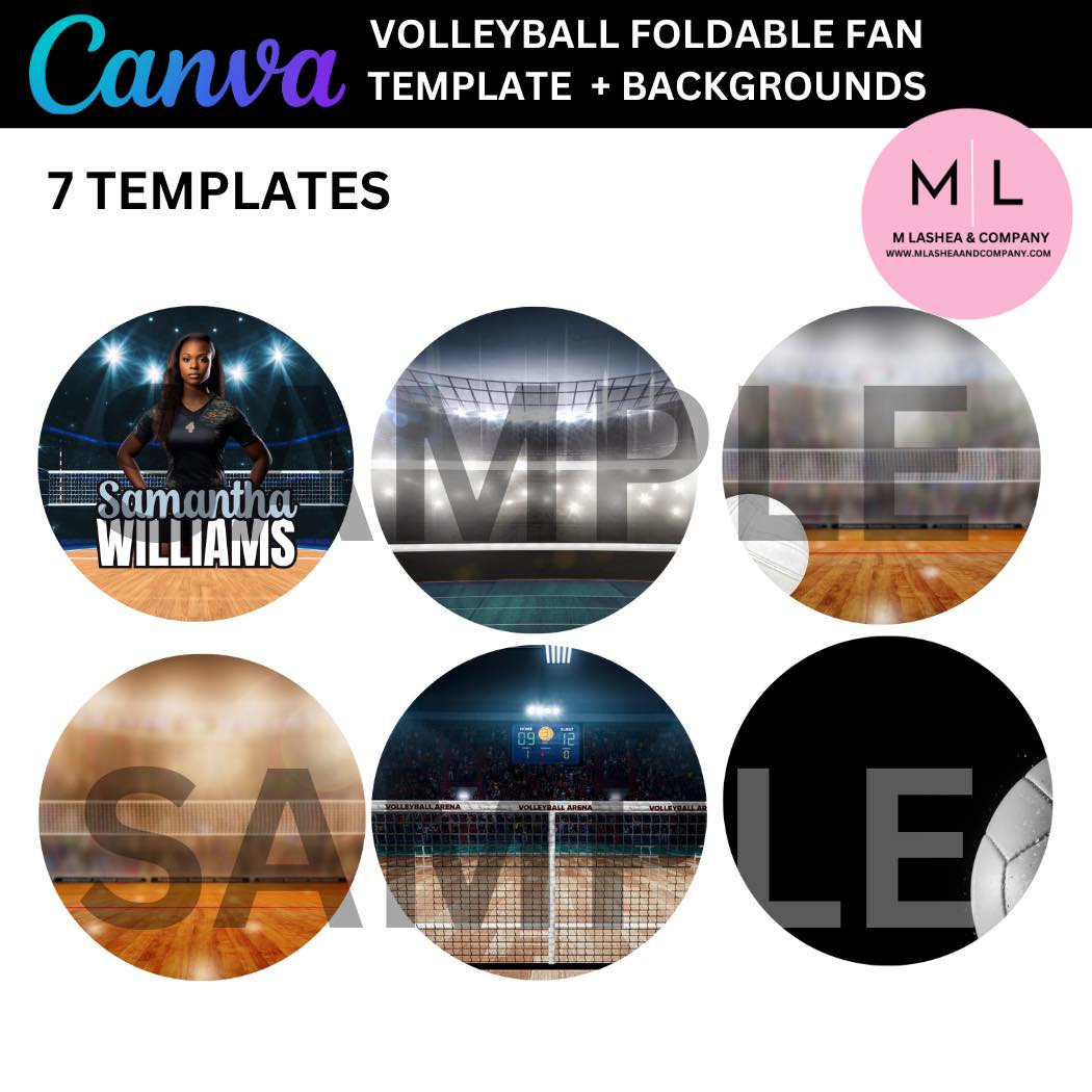CANVA VOLLEYBALL FOLDABLE FAN TEMPLATES – M LaShea & Company