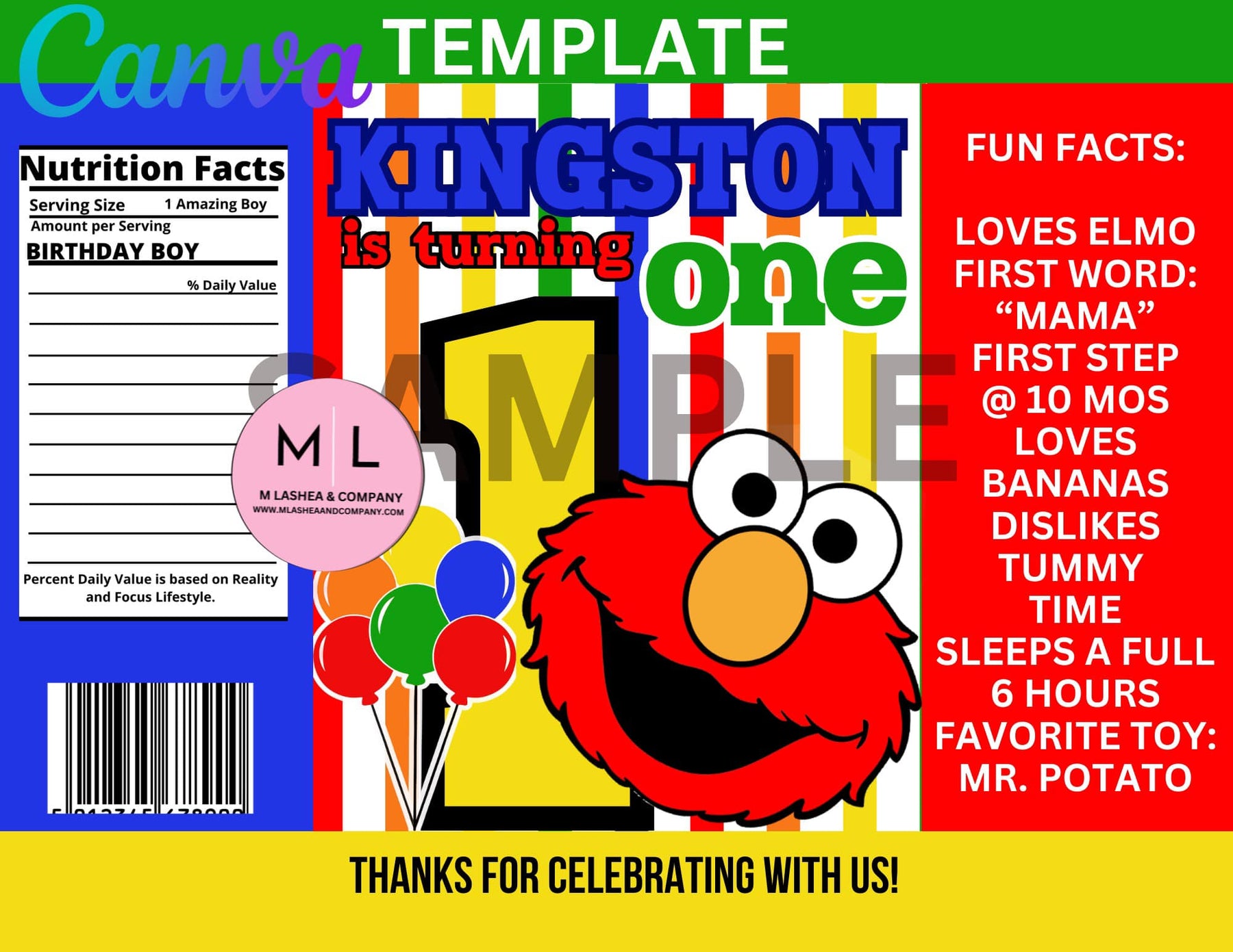 Elmo Complete Birthday Chip Bag Bundle – M LaShea & Company