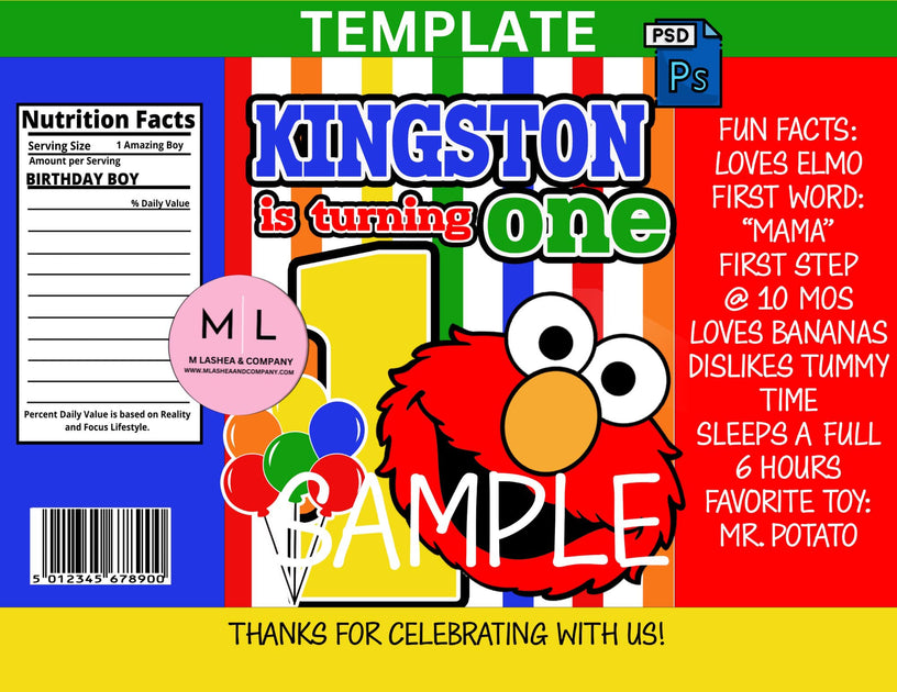 Elmo Complete Birthday Chip Bag Bundle – M LaShea & Company