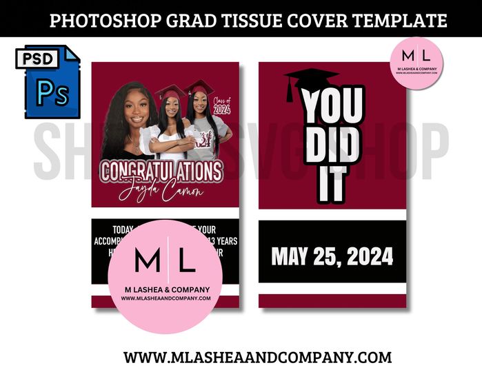 PSD Happy Tears Tissue Template (Photoshop) – M LaShea & Company