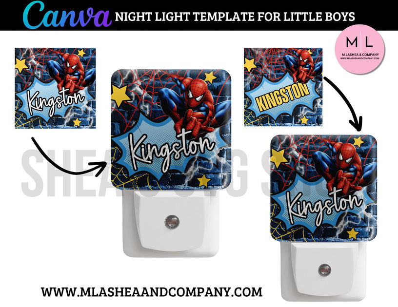 Sublimation Night Light Template for Little Boys – M LaShea & Company