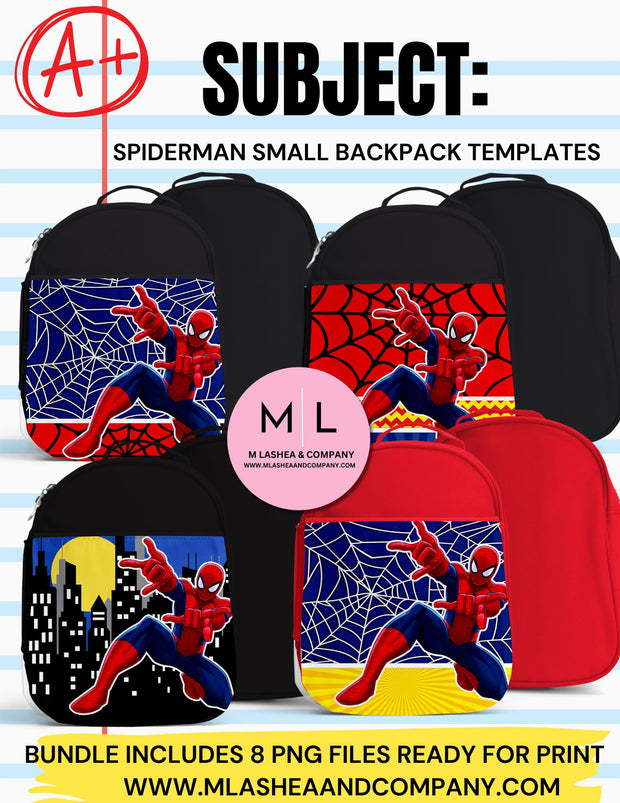 Spider-Man Small Backpack PNG Bundle – M LaShea & Company
