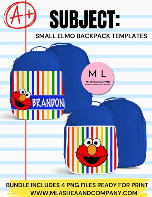 Elmo Small Backpack PNG Bundle – M LaShea & Company