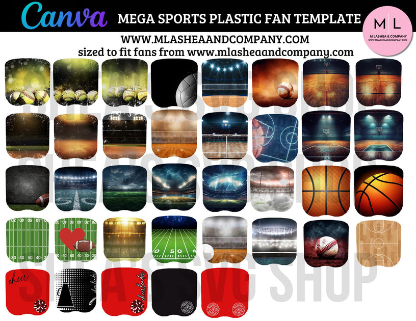 CANVA Mega Sports Plastic Fan Template Bundle – M LaShea & Company