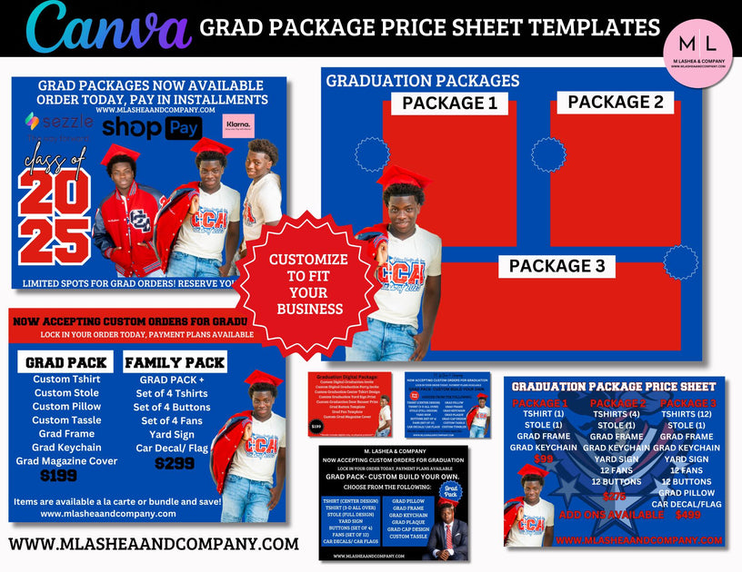 CANVA GRAD PACKAGE PRICE LIST TEMPLATES – M LaShea & Company