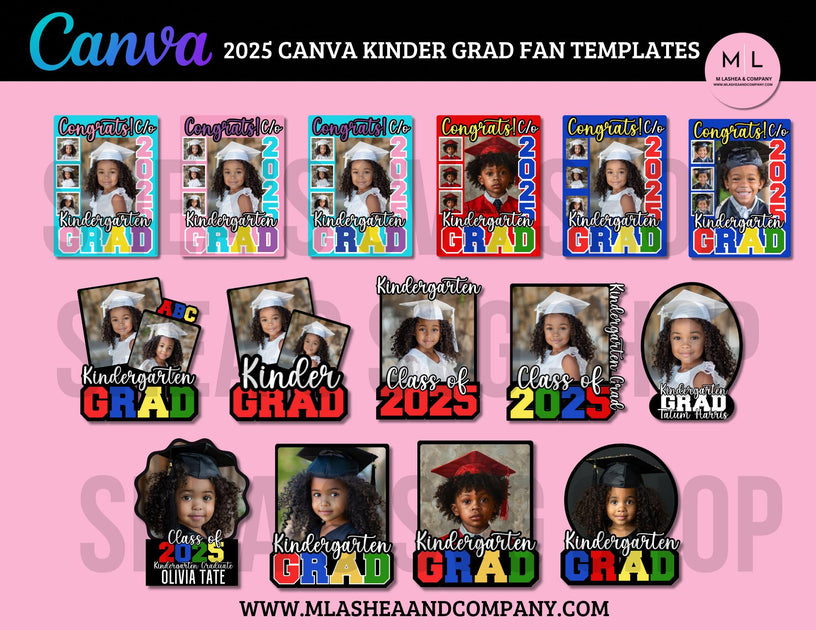 Canva Kinder Grad Fan Templates Vol 1 – M LaShea & Company