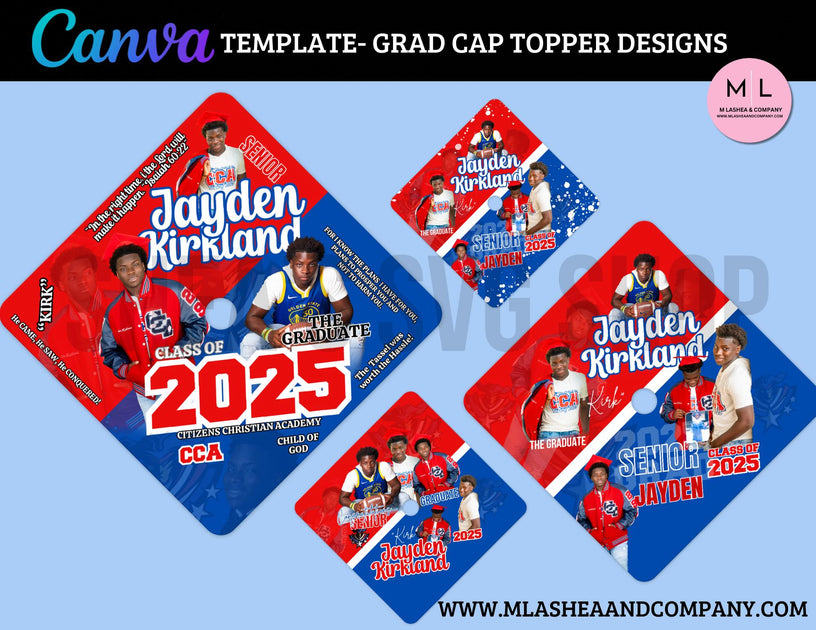 Grad Cap Topper Design Templates (Canva Template) – M LaShea & Company