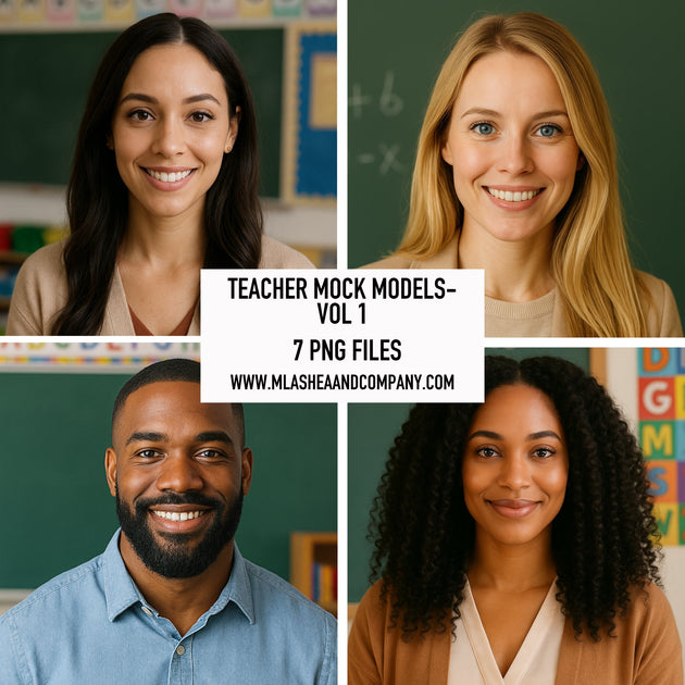 Teacher Mock Models Vol 1 (PNG) – M LaShea & Company