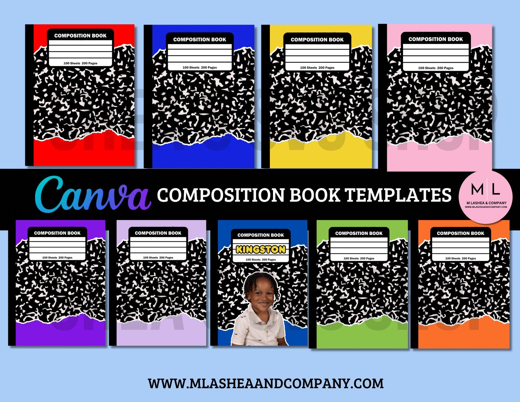 Canva Composition Book Cover Templates – M LaShea & Company