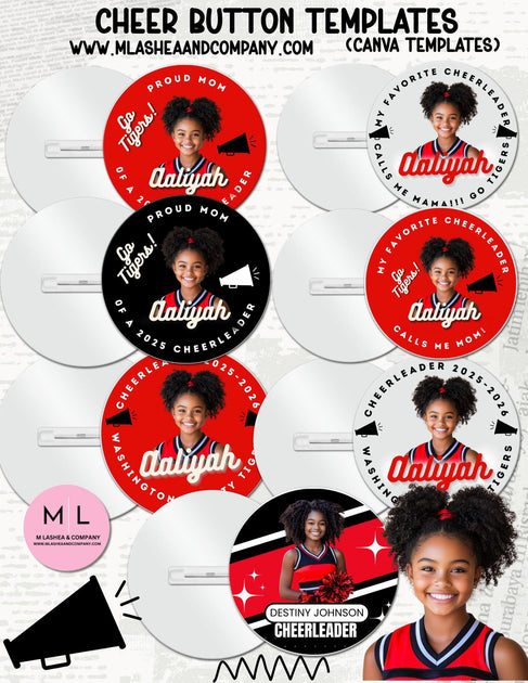 Canva Cheer Button Templates – M LaShea & Company