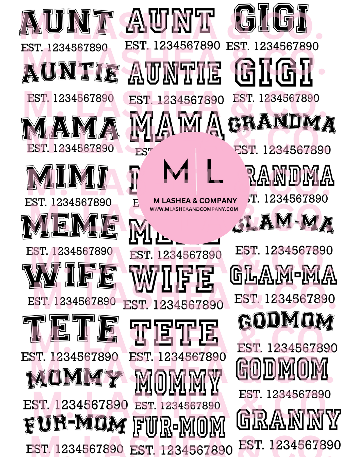 SWEATER TITLES SVG Bundle – M LaShea & Company
