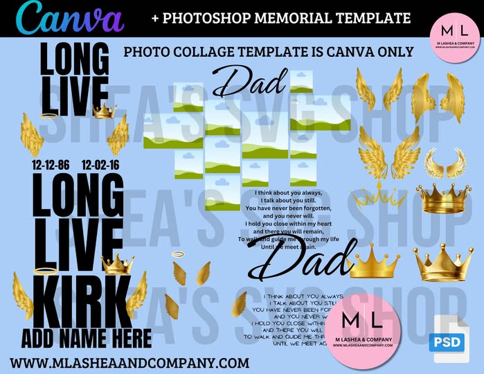 Canva Long Live Memorial Templates – M LaShea & Company