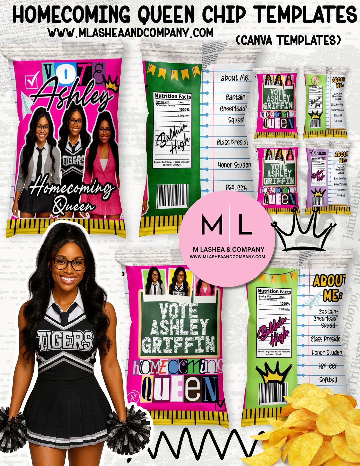 Homecoming Queen Chip Bag Templates – M LaShea & Company