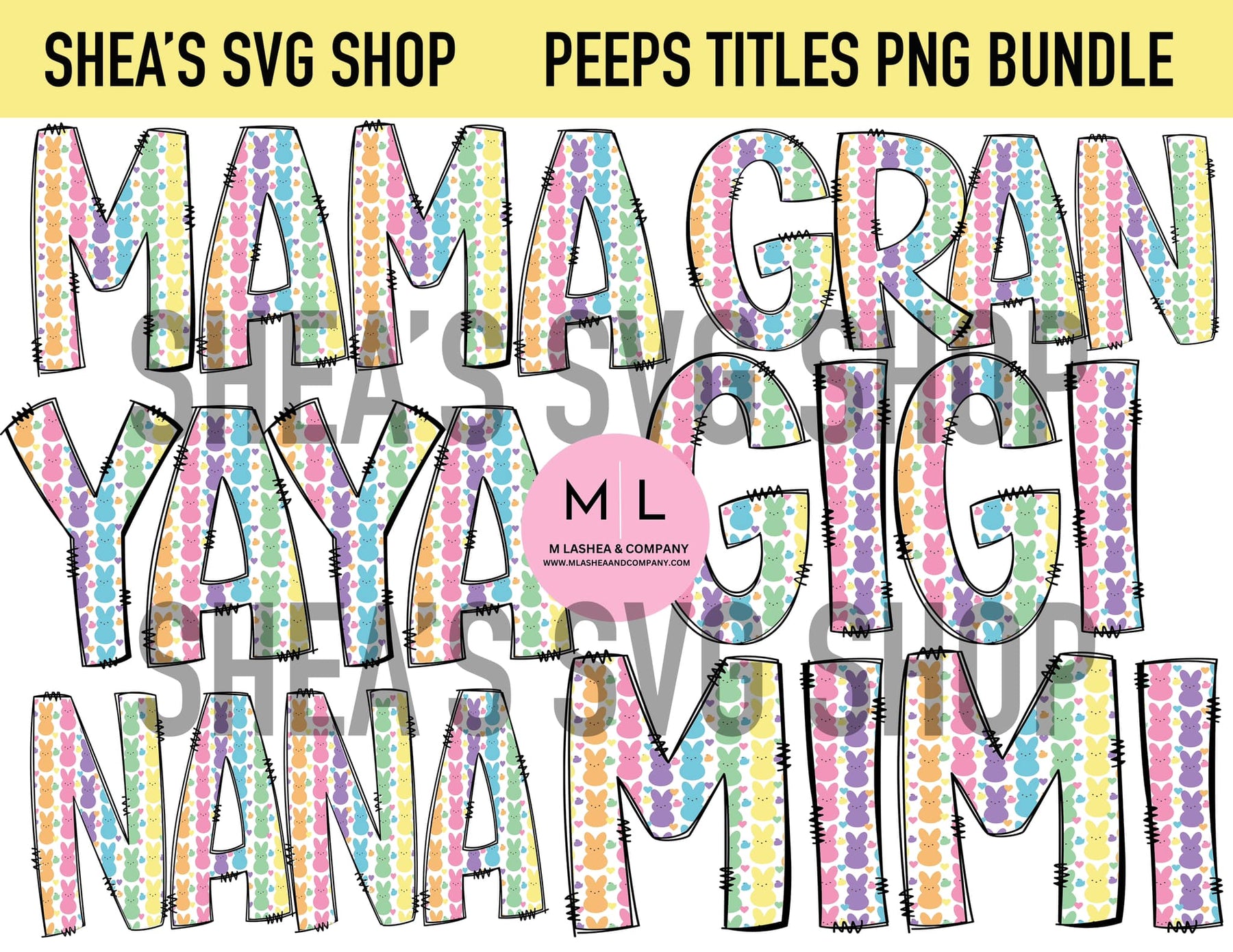 Peeps Titles PNG Bundle – M LaShea & Company
