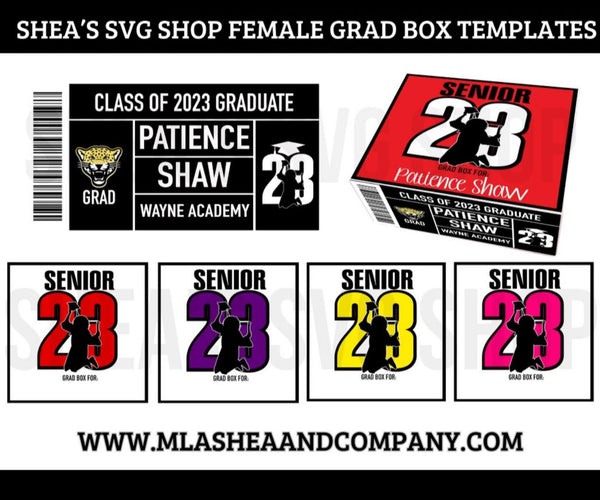 FEMALE GRAD BOX TEMPLATES – M LaShea & Company