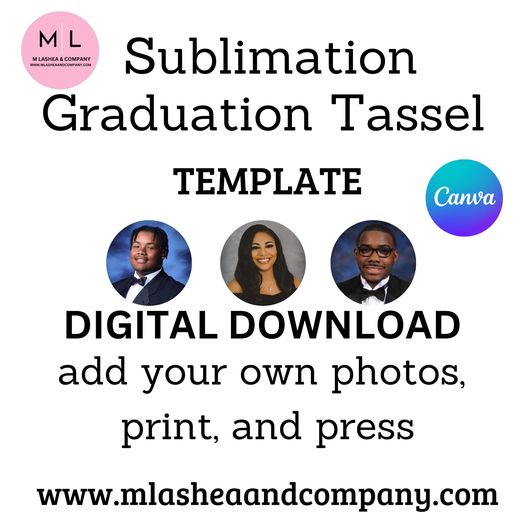 Sublimation Grad Tassel Canva Template – M LaShea & Company