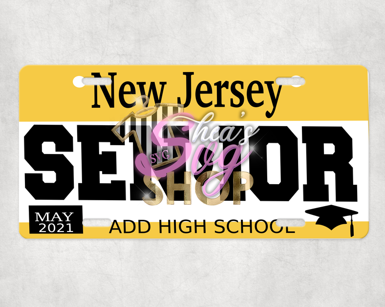 Senior State SVG License Plates (Select States) – M LaShea & Company